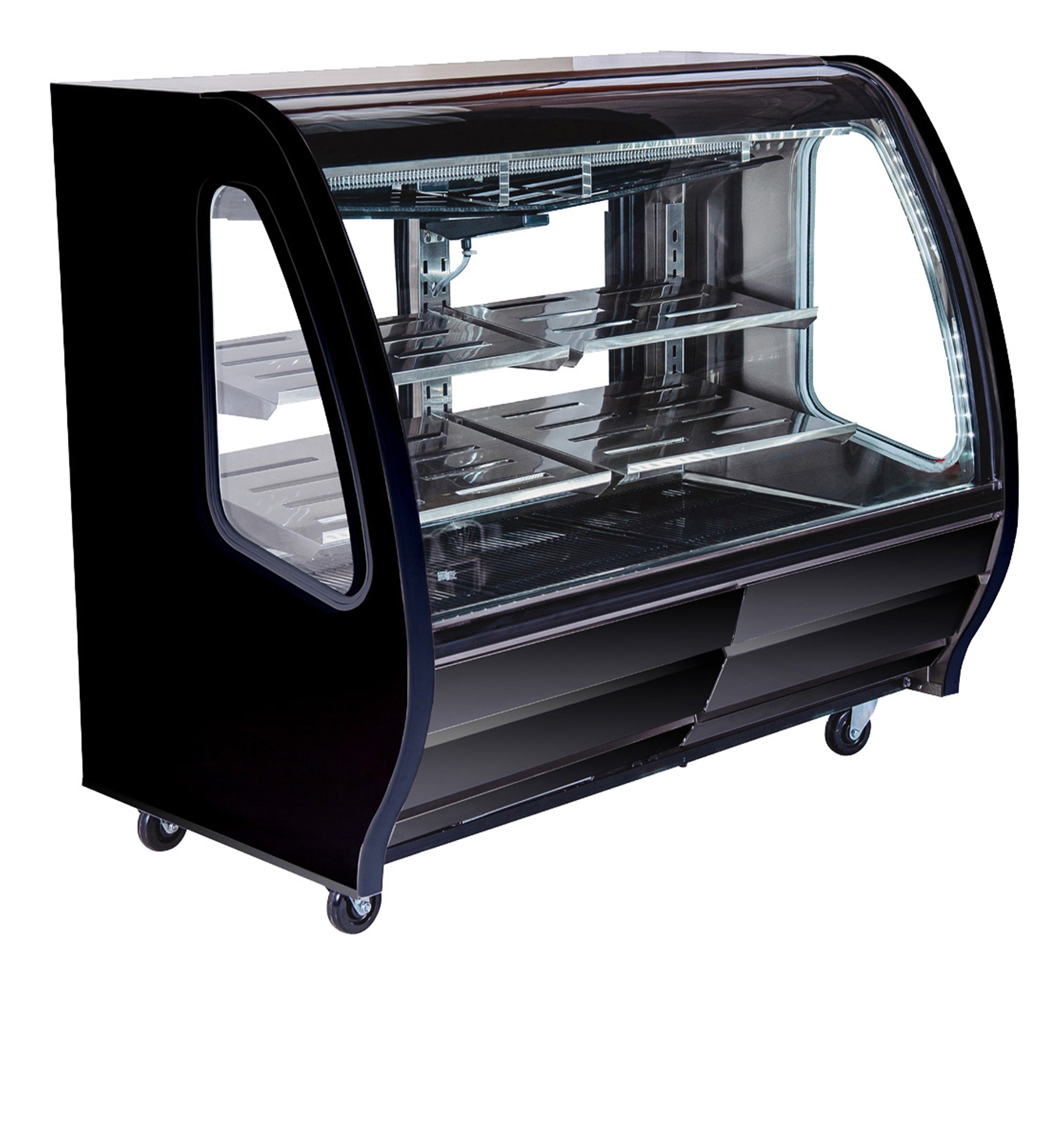 Pro-kold DDC-60 56″ Curved Glass Deli Display Case, Black Exterior ...