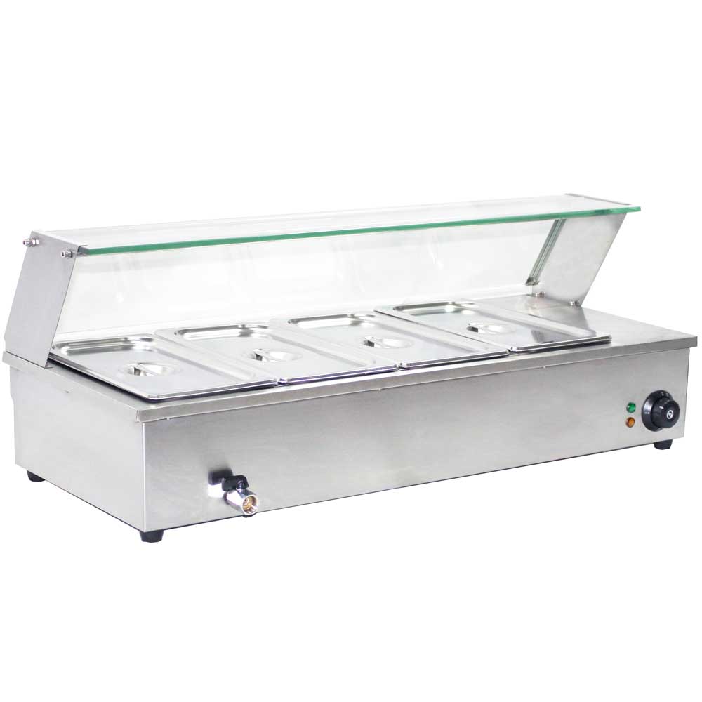 Prepline BM4 34" Countertop Steam Table 4-Pan Bain Marie Food Warmer ...